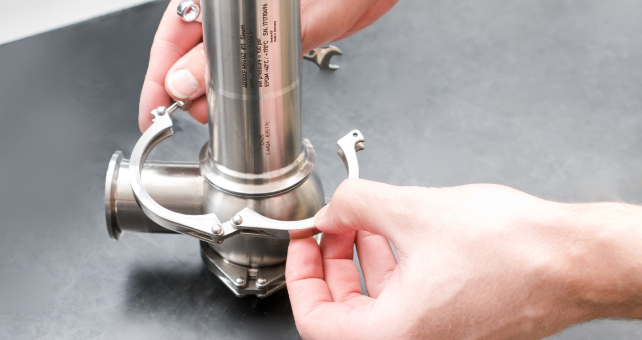 Stainless steel hygienic safety valves for CIP/SIP