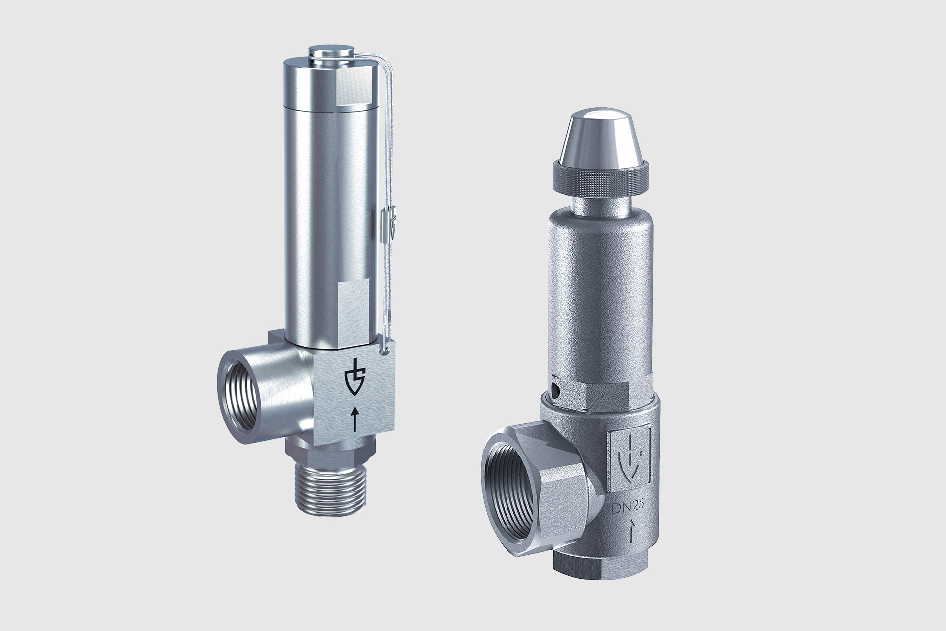 Hygienic safety valves for liquid chromatography systems