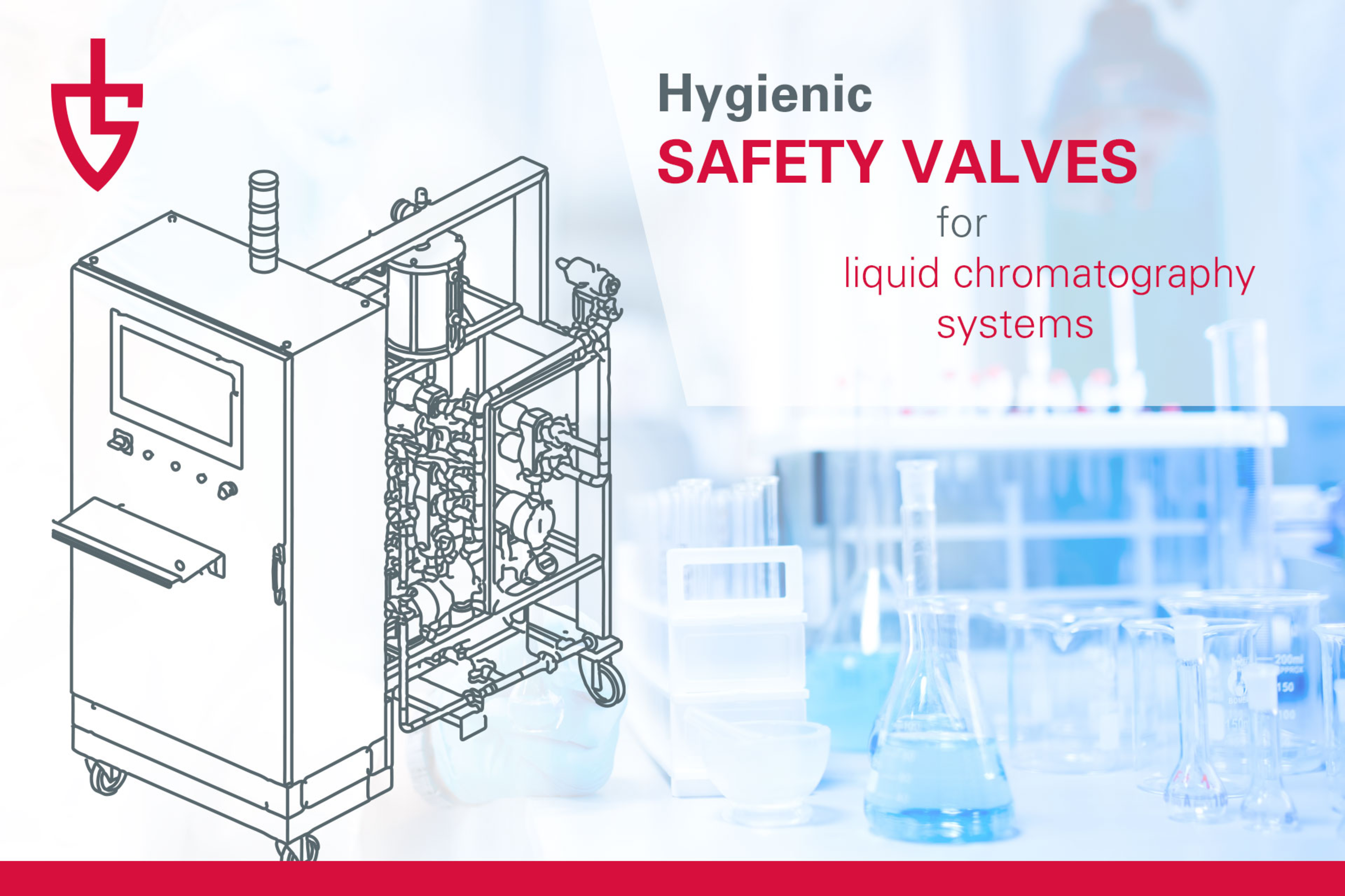 Hygienic safety valves for a liquid chromatography system