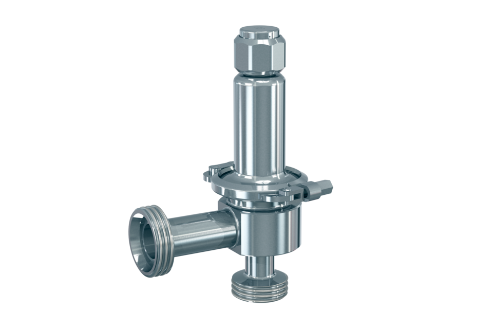 Stainless steel hygienic safety valves for CIP/SIP